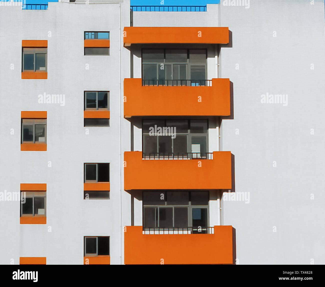 Orange and white buildings. Close-ups of buildings can be used as ...