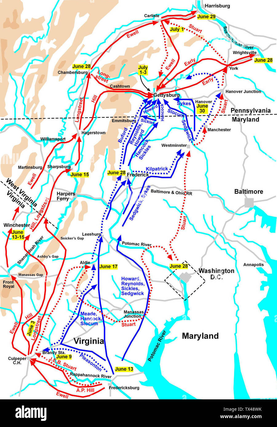 Gettysburg campaign hi-res stock photography and images - Alamy