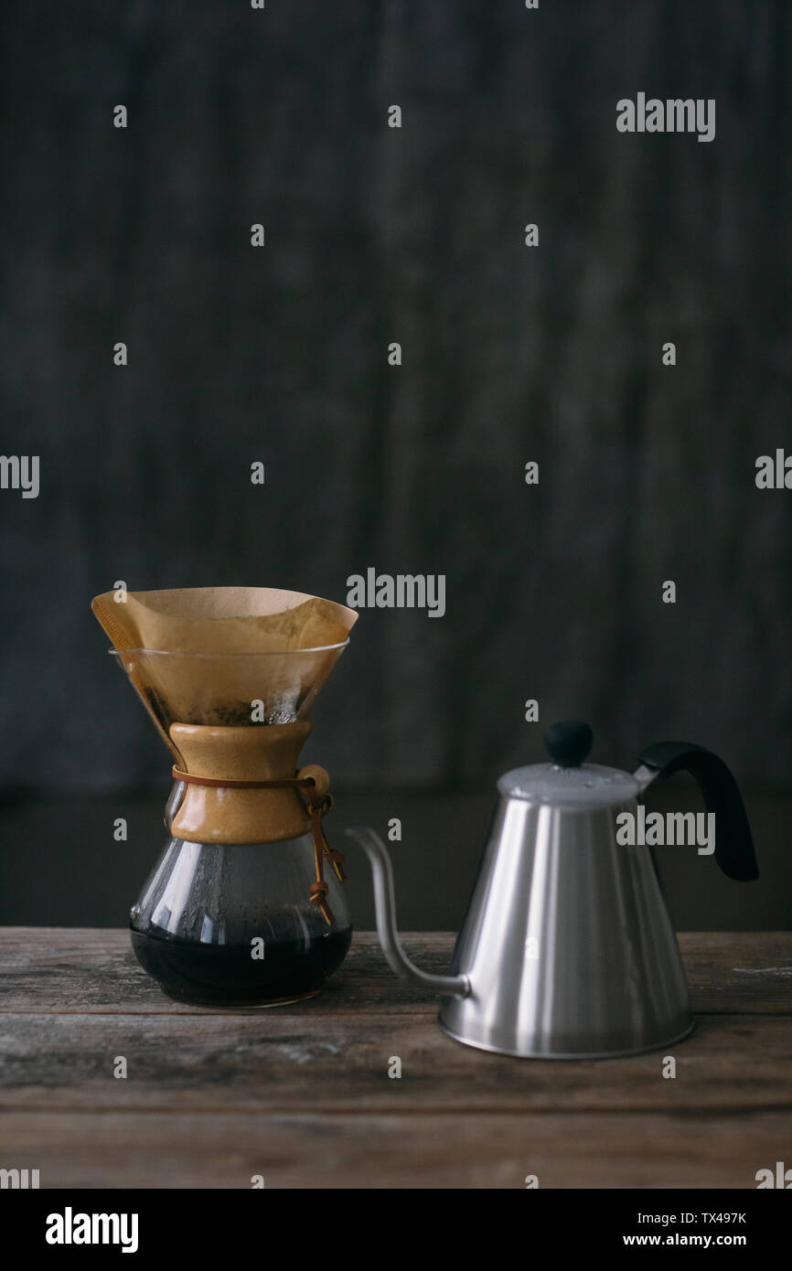 Preparing filtered coffee Stock Photo - Alamy