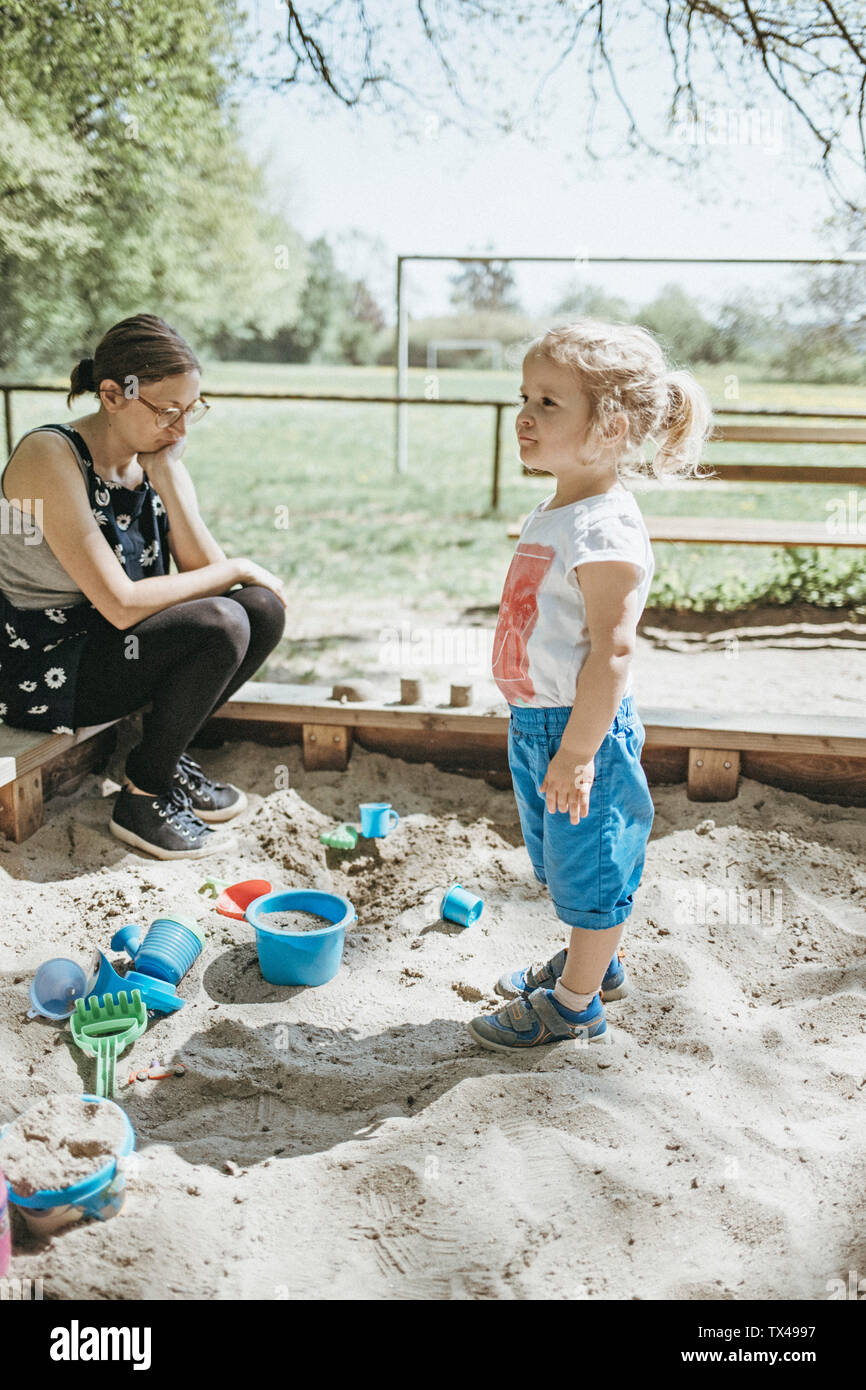 Two Children Playing Sandbox High Resolution Stock Photography and ...