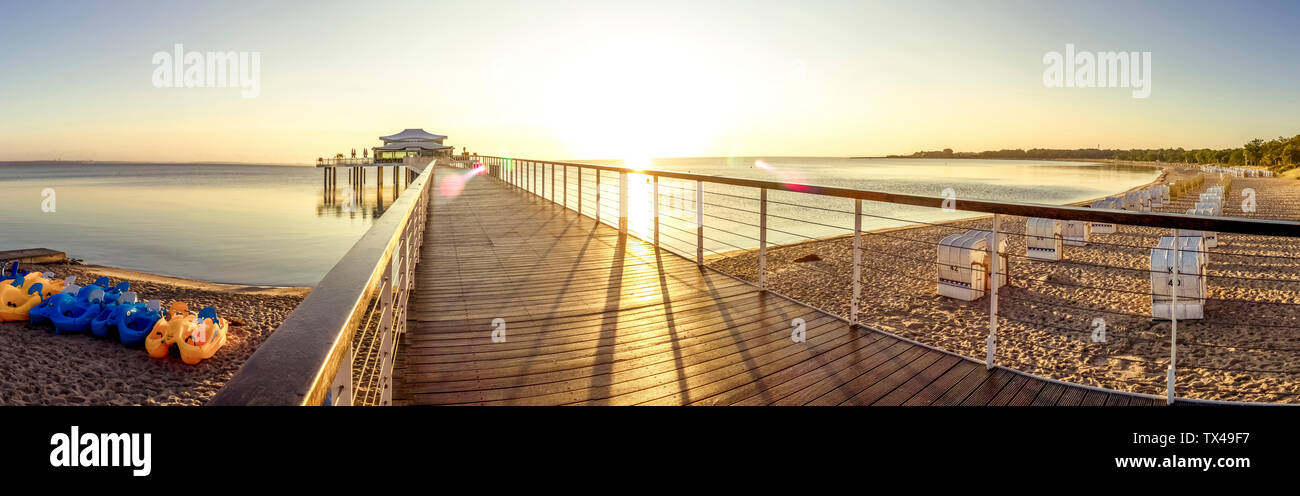 Germany, Timmendorf, pier at sunset Stock Photo - Alamy