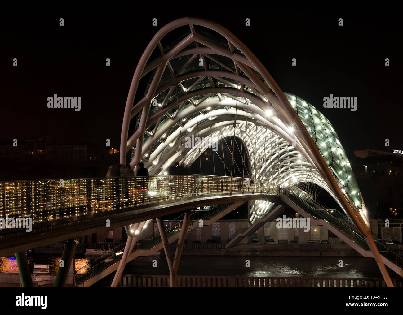 Peace bridge at night hi-res stock photography and images - Alamy
