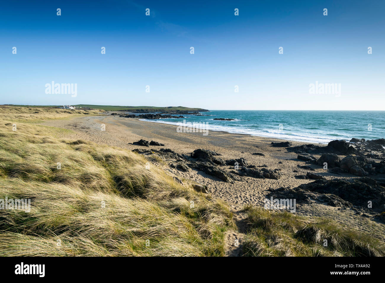 Porth Tyn Tywyn near Rhosneigr on Anglesey North Wales UK Stock Photo ...