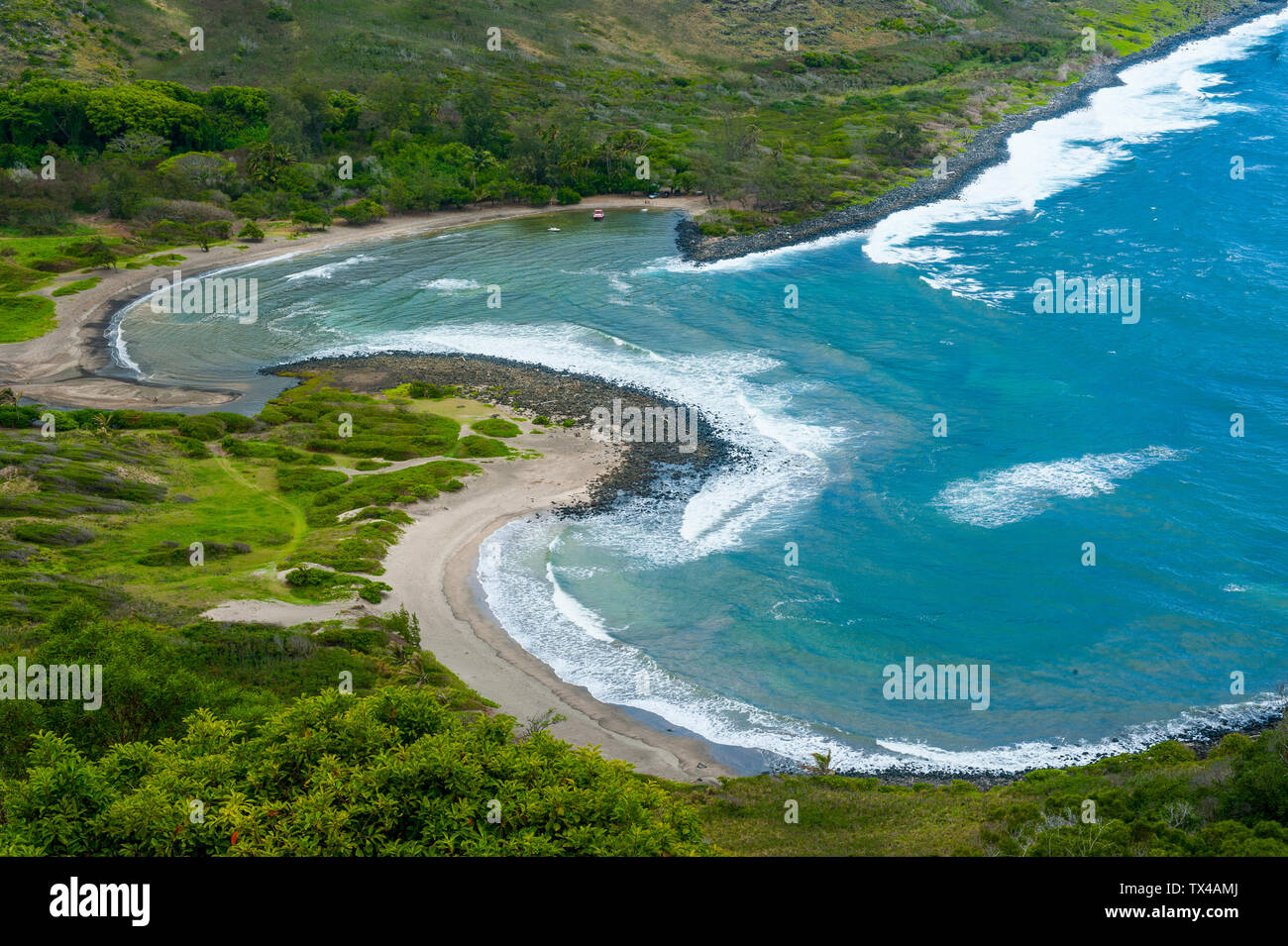 Hawaii, island of Molokai, Halawa Bay Stock Photo - Alamy