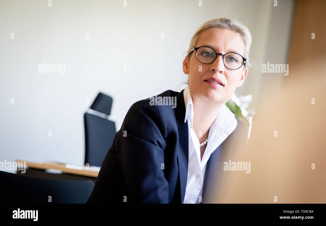 24 June 2019, Berlin: Alice Weidel, leader of the AfD parliamentary ...