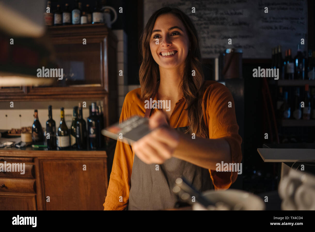 Handing over business card hi-res stock photography and images - Alamy