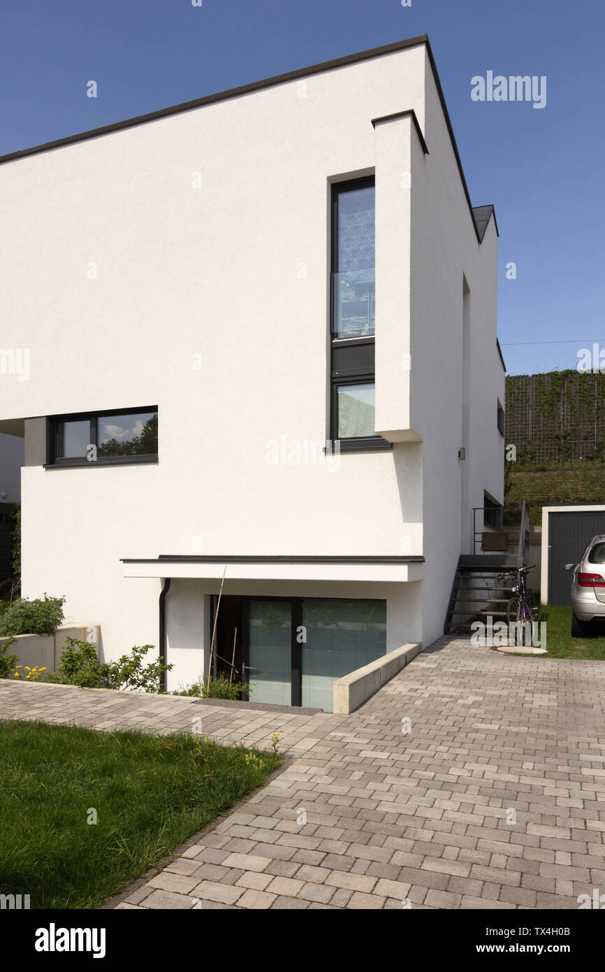 Germany, modern white villa, partial view Stock Photo - Alamy
