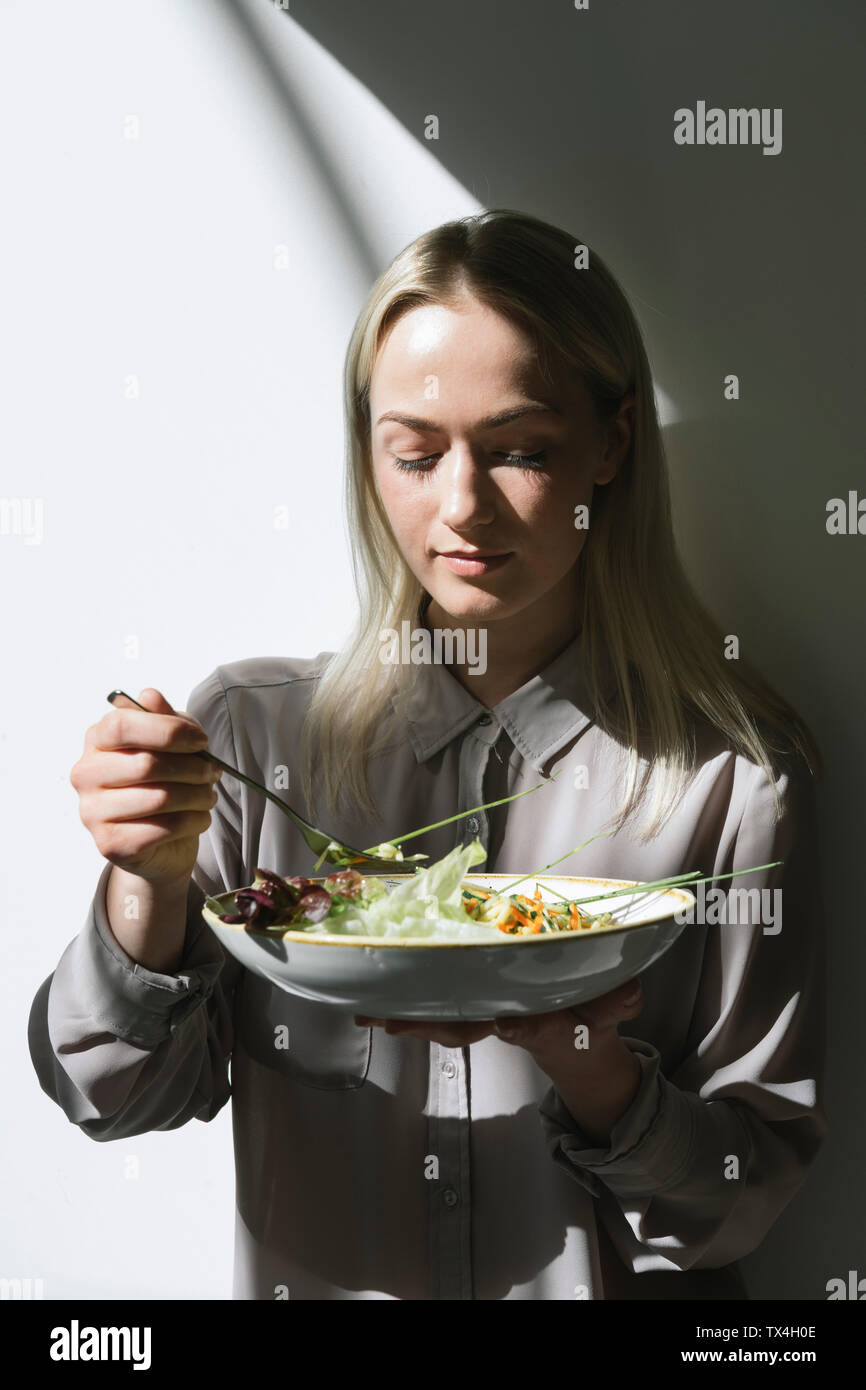 Woman salad bar hi-res stock photography and images - Alamy