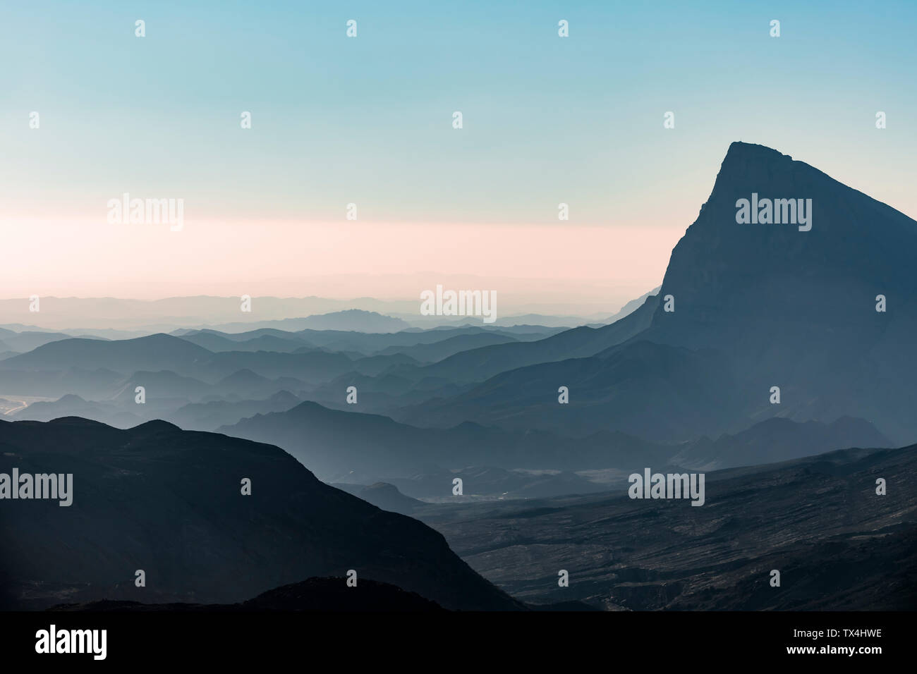 View over Jebel Shams, Oman Stock Photo - Alamy