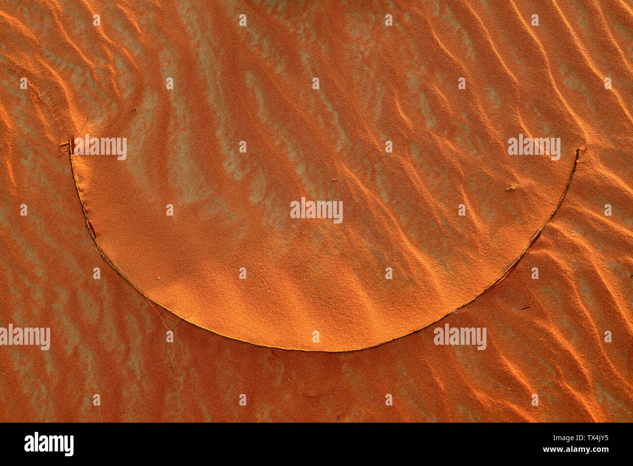 United Arab Emirates, Rub' al Khali, desert sand and ripple marks and ...