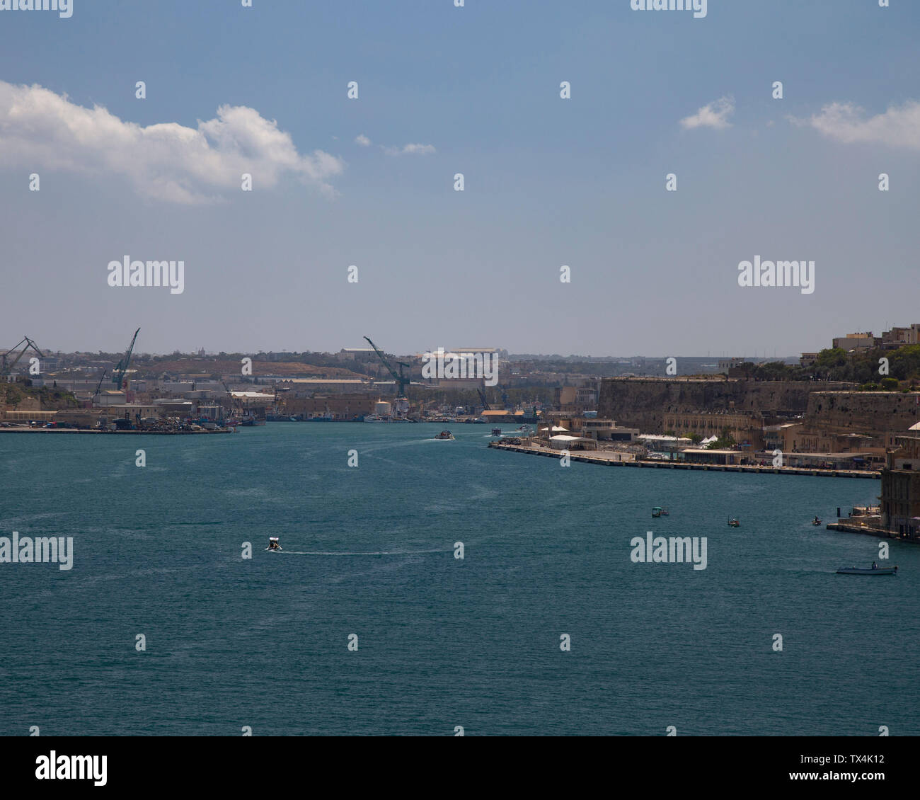 Grand Harbour Malta seen from Barrakka gardens Stock Photo - Alamy