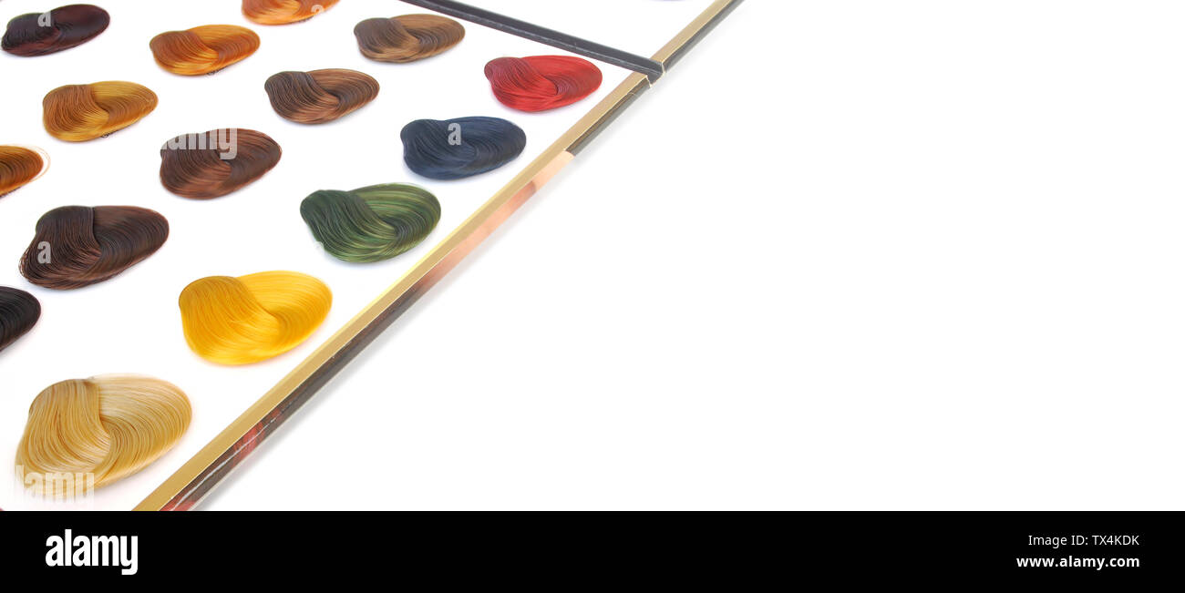 Hair color book on white background,Making new hair color(with Clipping ...