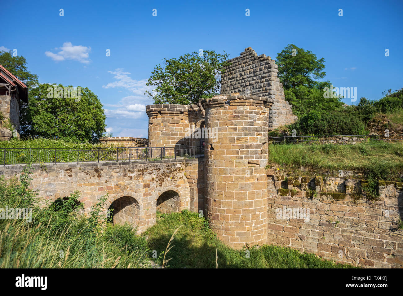 Ruin of castle Altenstein in Hassberge county, Bavaria, Germany Stock ...