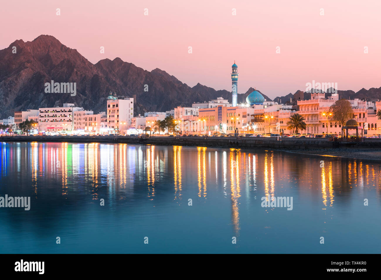 Mutrah at sunset, Muscat, Oman Stock Photo - Alamy