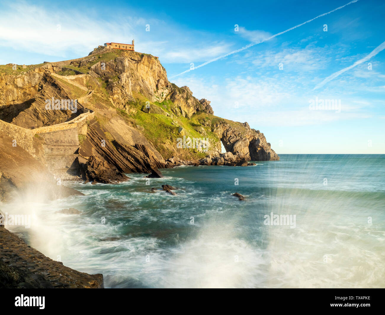 Spain, Biscay, Basque Country, Euskadi, San Juan de Gaztelugatxe ...