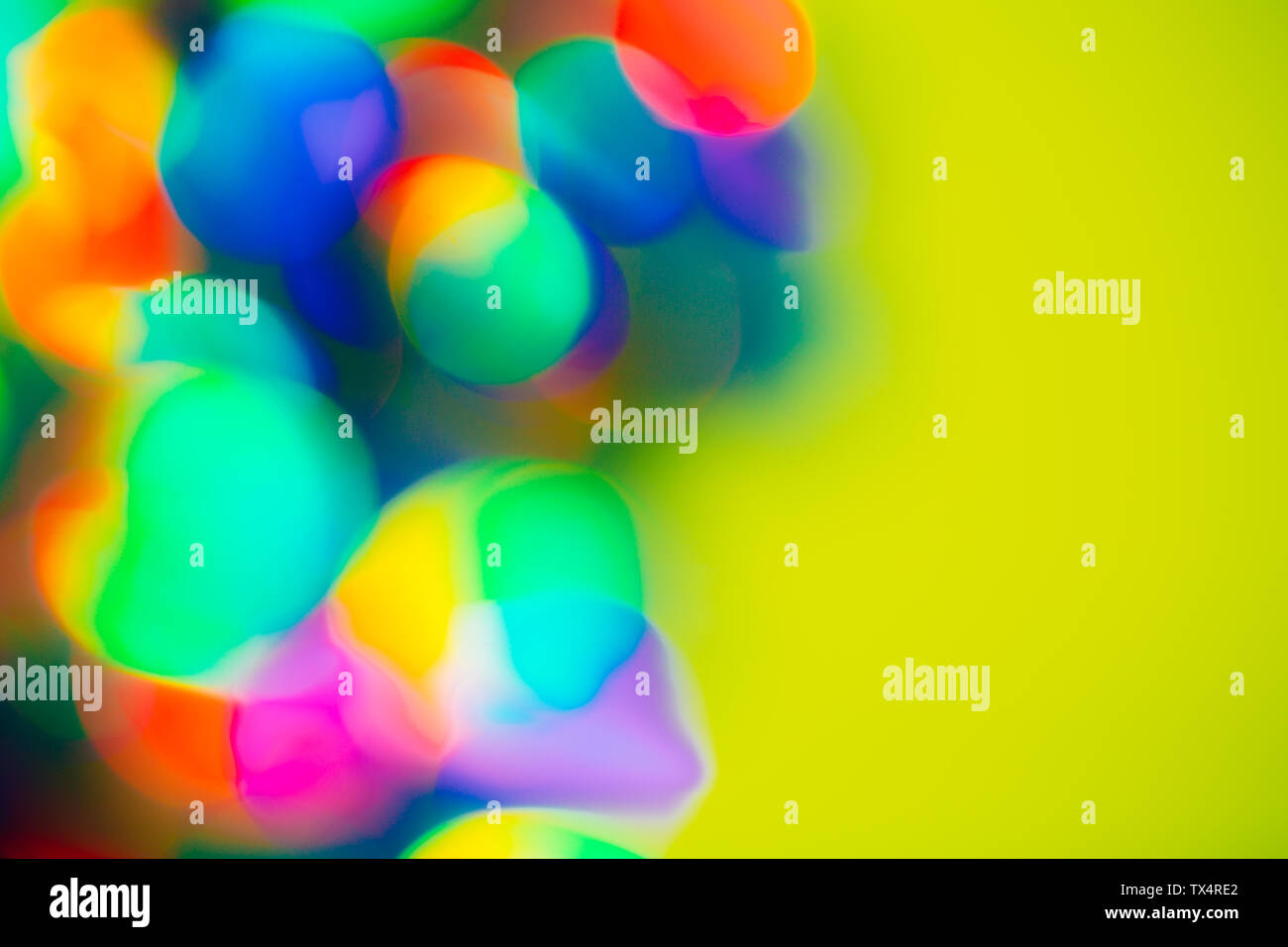 Abstract trendy holographic background with bright yellow color ...