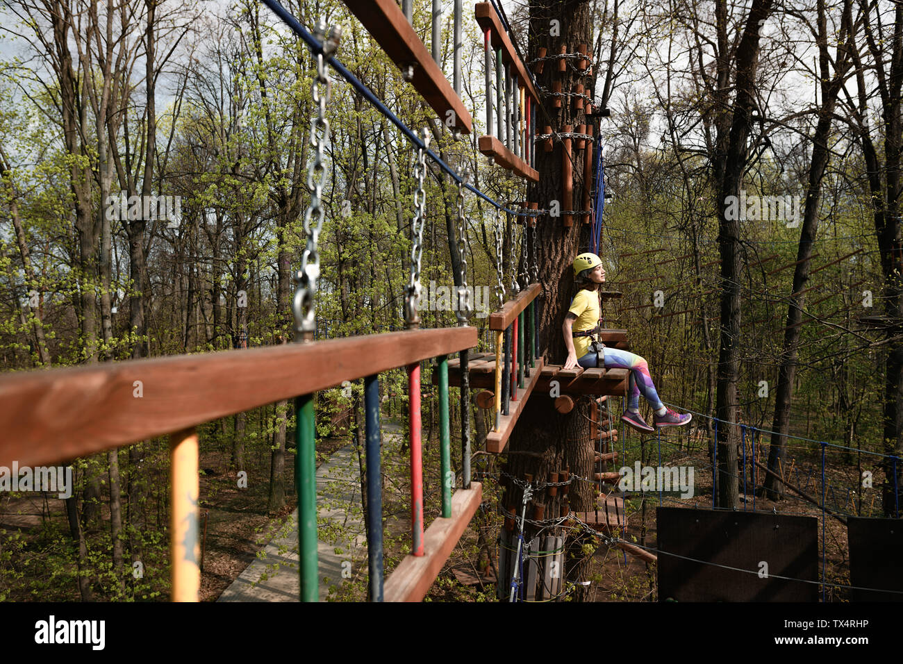 Woman on a platform hi-res stock photography and images - Alamy