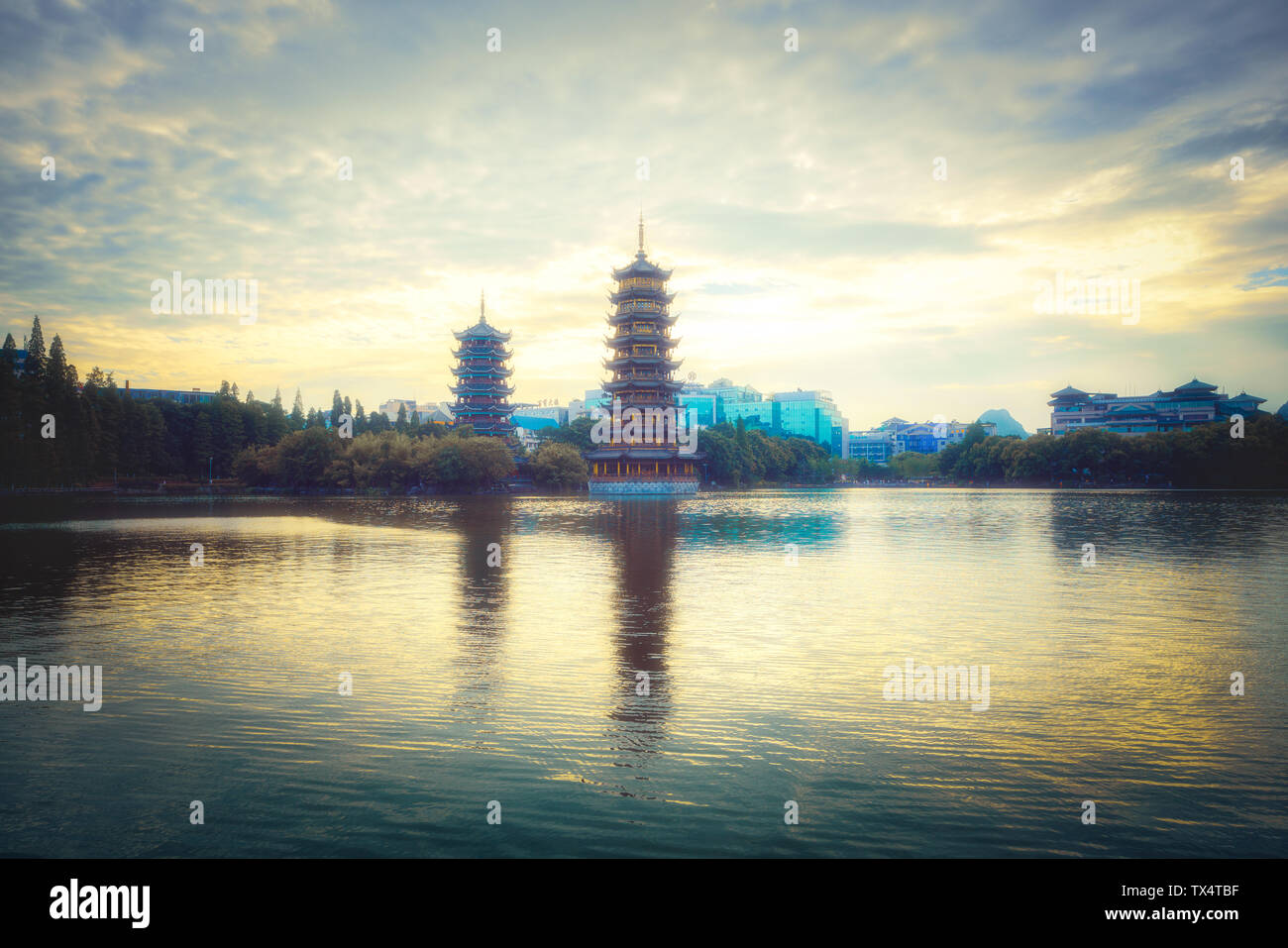 Guilin twin towers hi-res stock photography and images - Alamy