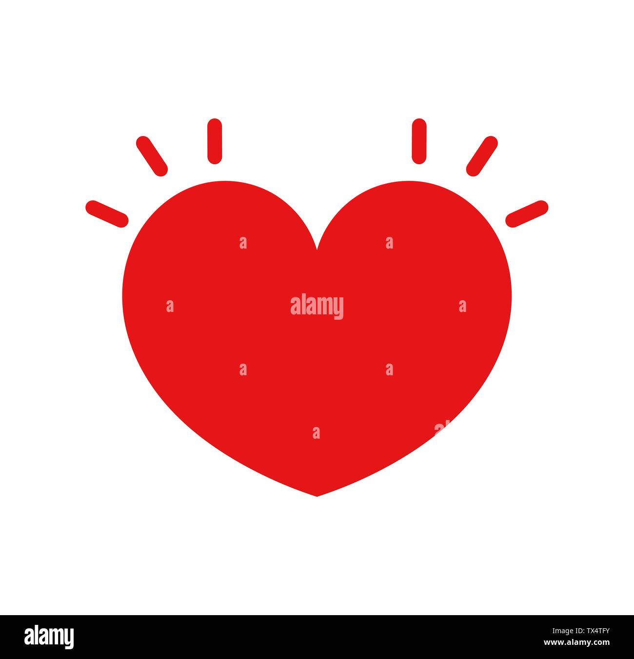 Red heart beating icon Stock Vector Image & Art - Alamy