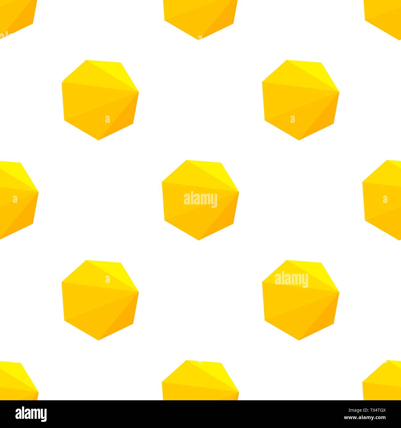 Geometric yellow figures pattern. Vector illustration Stock Vector ...