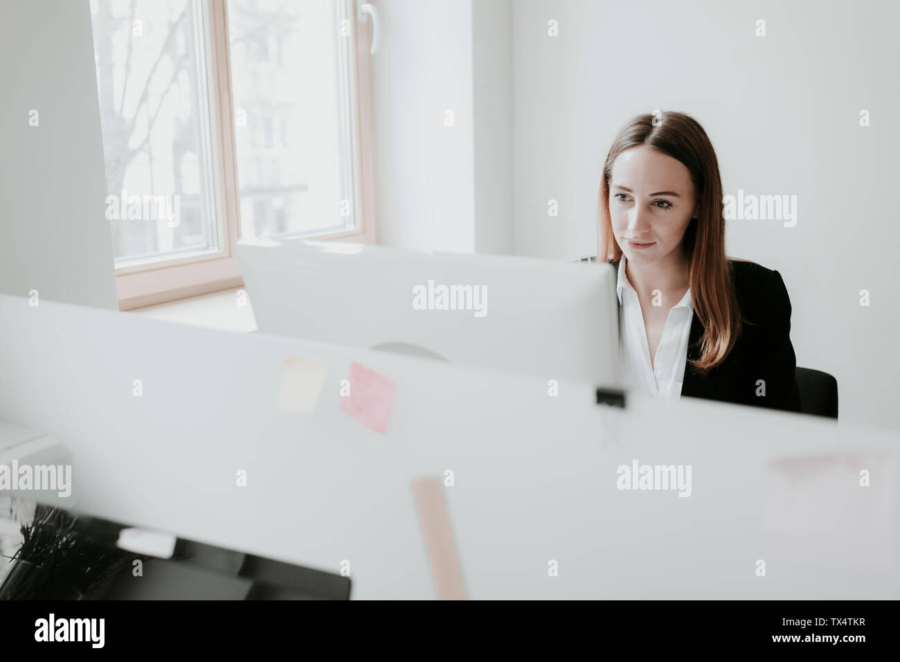White collar worker using computer hi-res stock photography and images ...