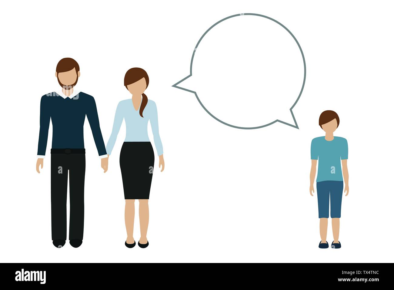 Parent talk Stock Vector Images - Alamy