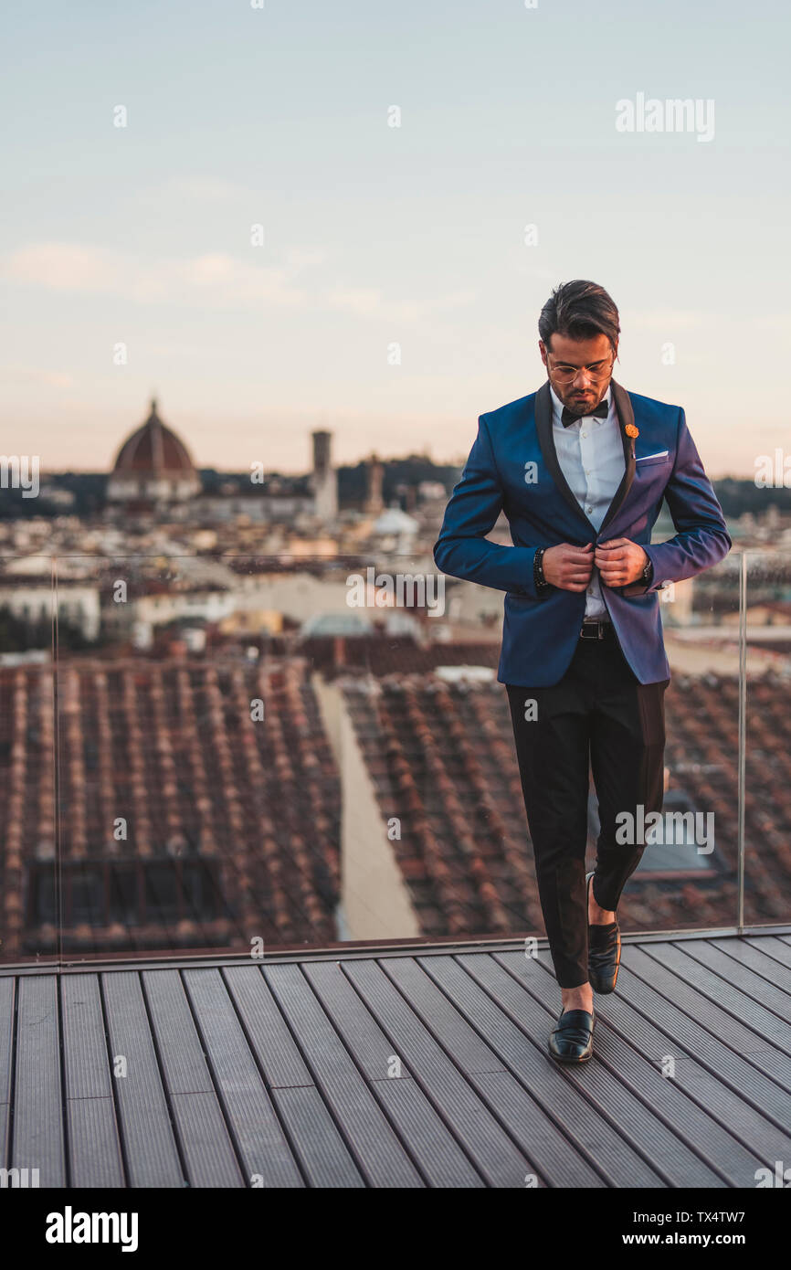 Man on roof terrace hi-res stock photography and images - Alamy