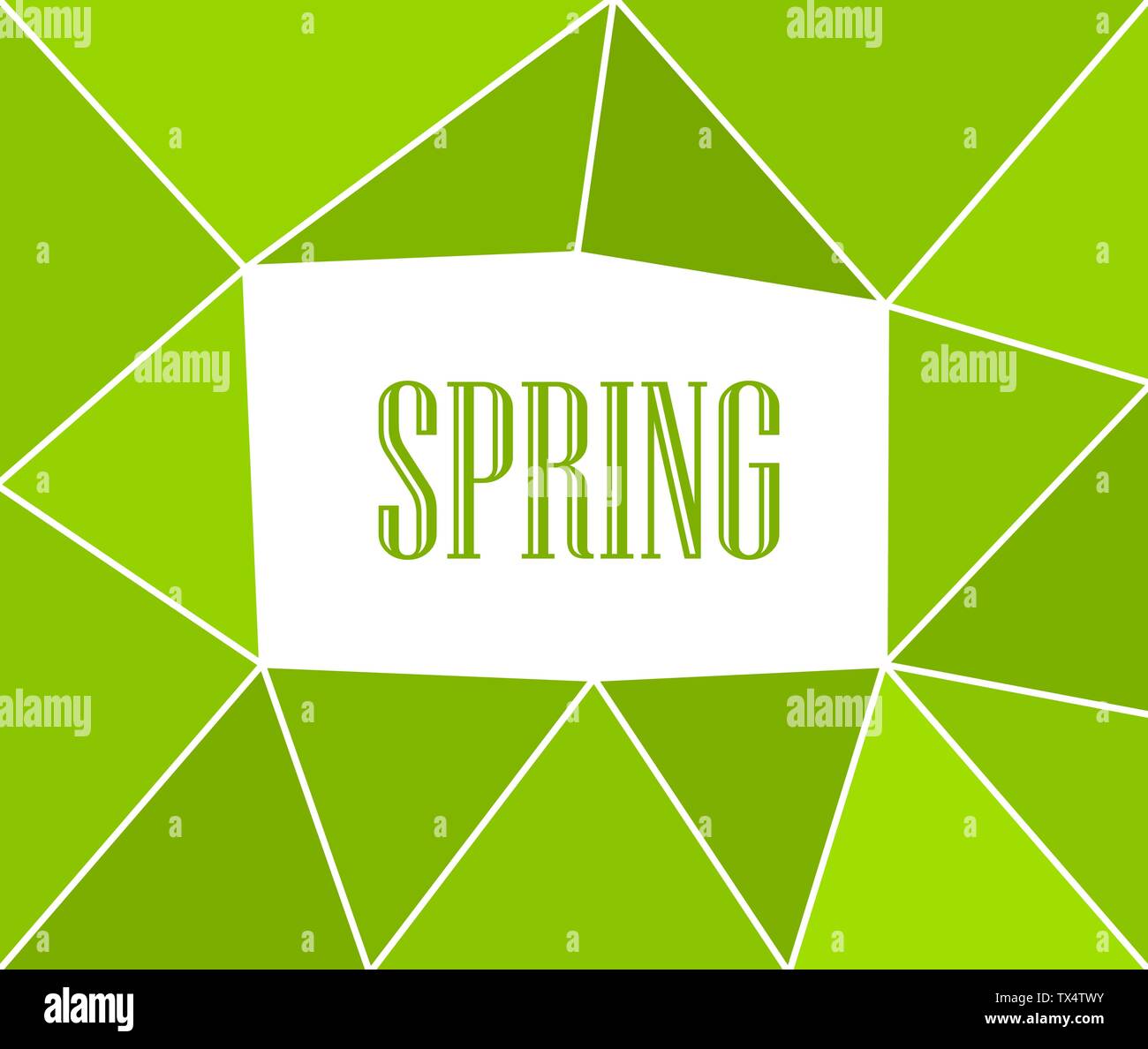 Green geometric spring frame. Vector illustration Stock Vector Image ...