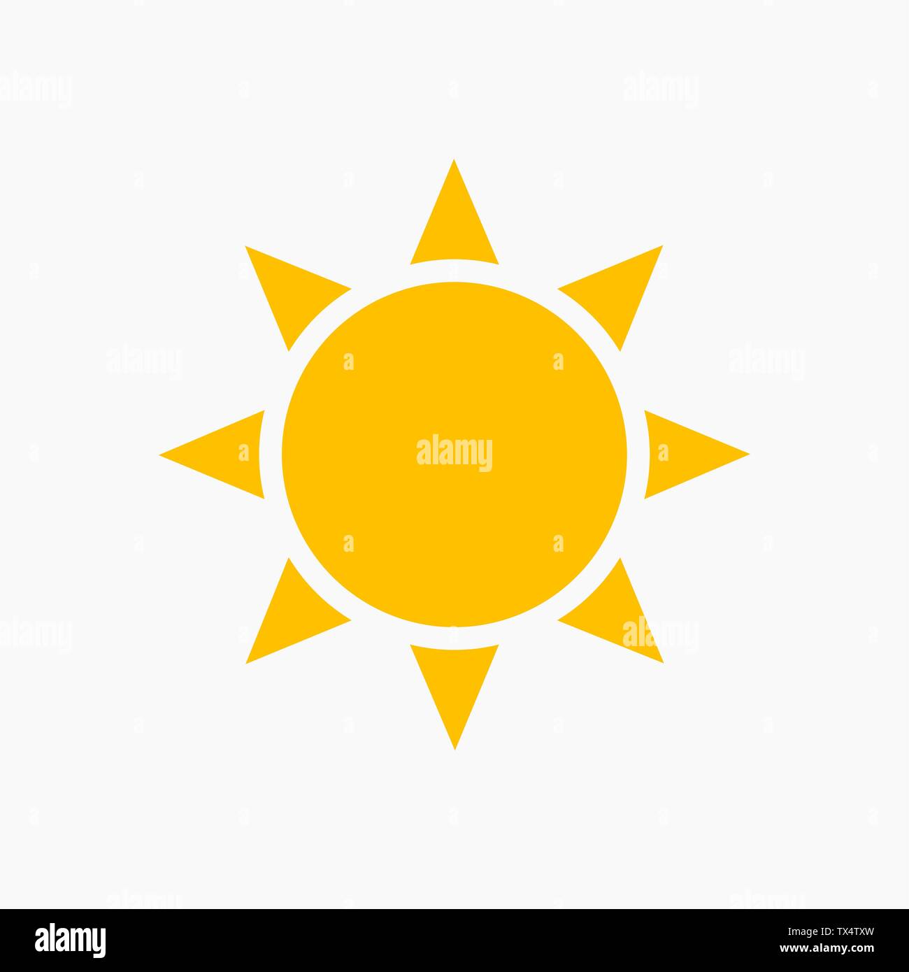 Sun, flat design icon illustration Stock Vector Image & Art - Alamy