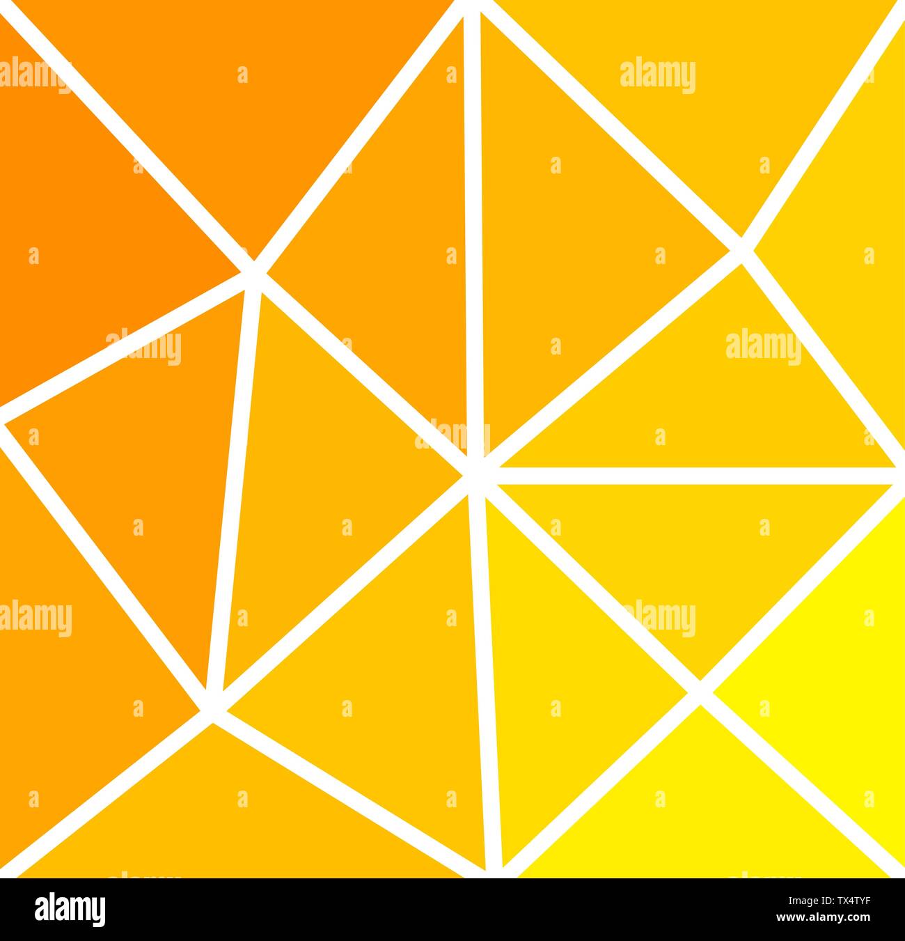 Yellow and orange triangles sunny background. Vector illustration Stock ...
