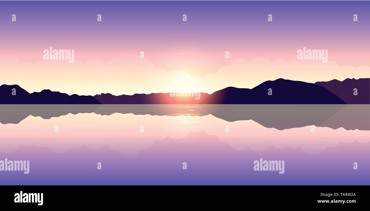 Beautiful sunset view Stock Vector Images - Alamy