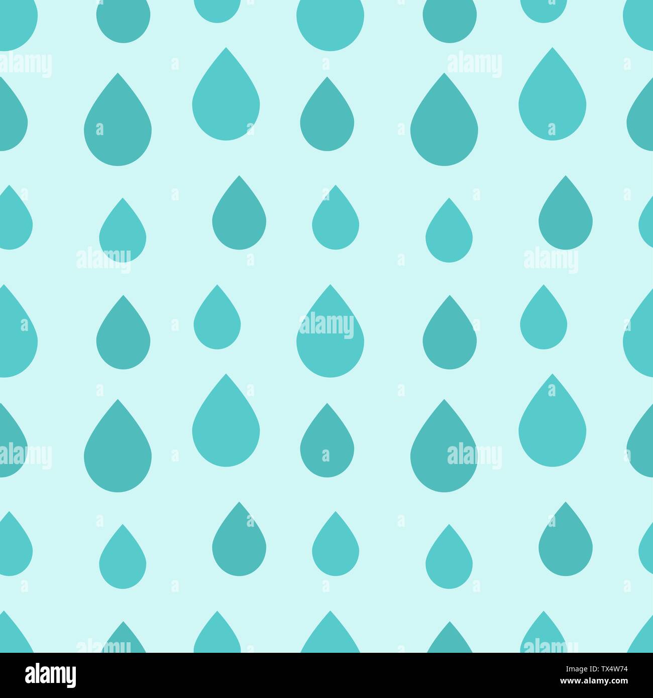Blue rain drops seamless pattern. Vector illustration Stock Vector ...