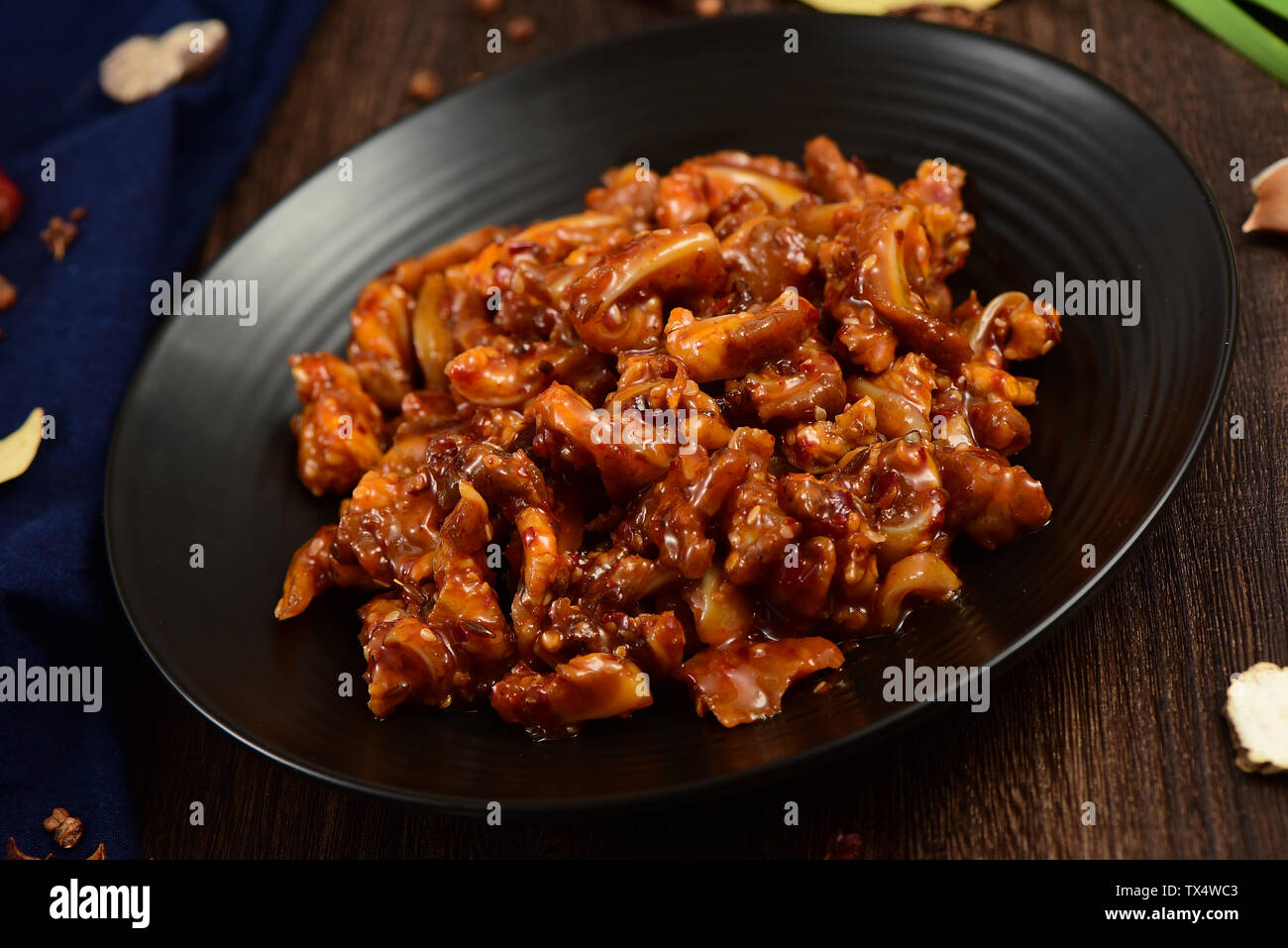 Spicy pig crispy bones Stock Photo - Alamy