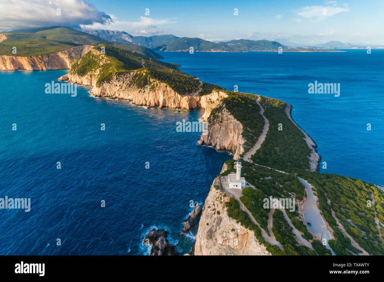 Greece, Lefkada, aerial view of Cape Lefkadas Stock Photo - Alamy