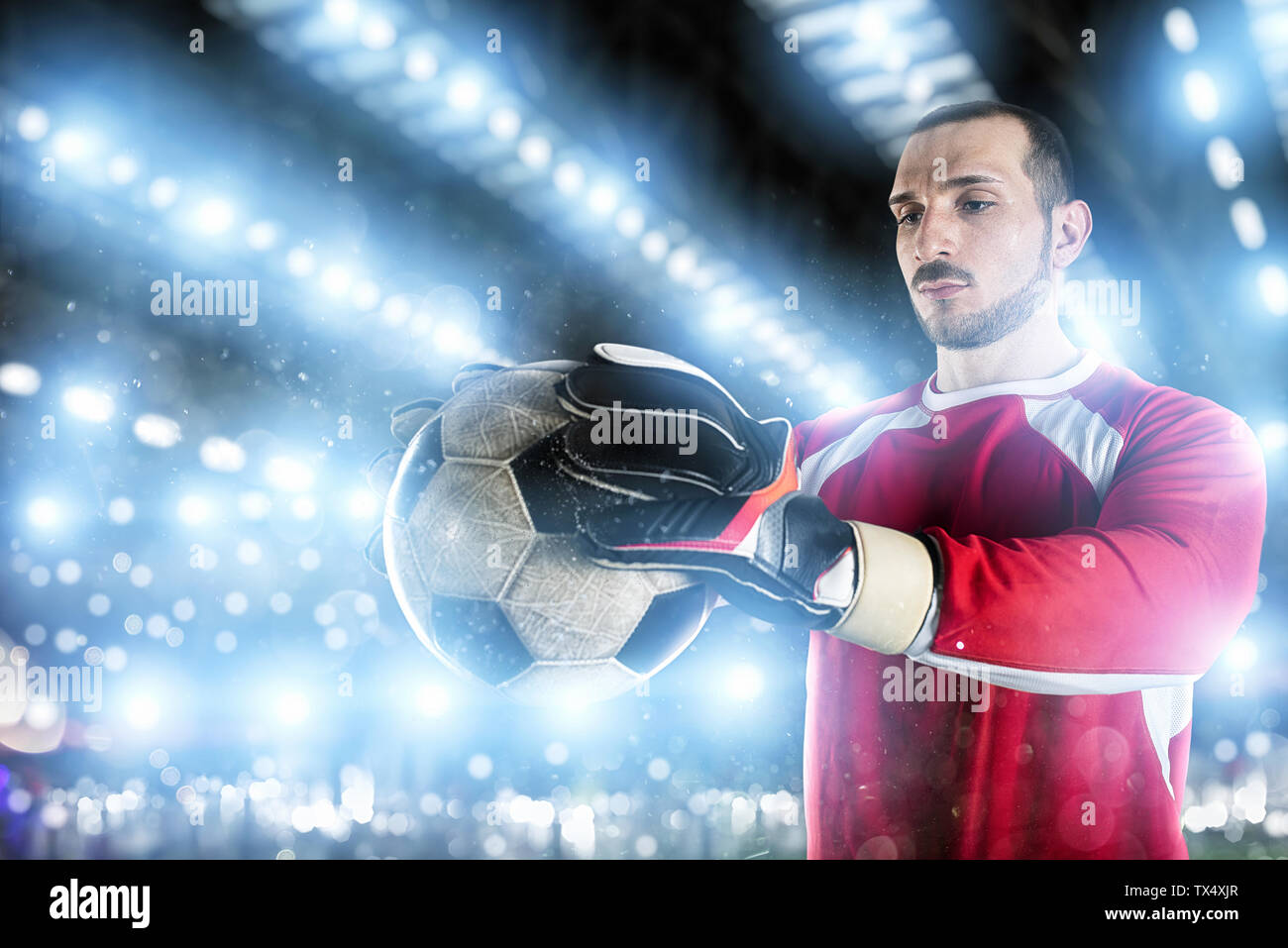 Football action goalkeeper hi-res stock photography and images - Alamy