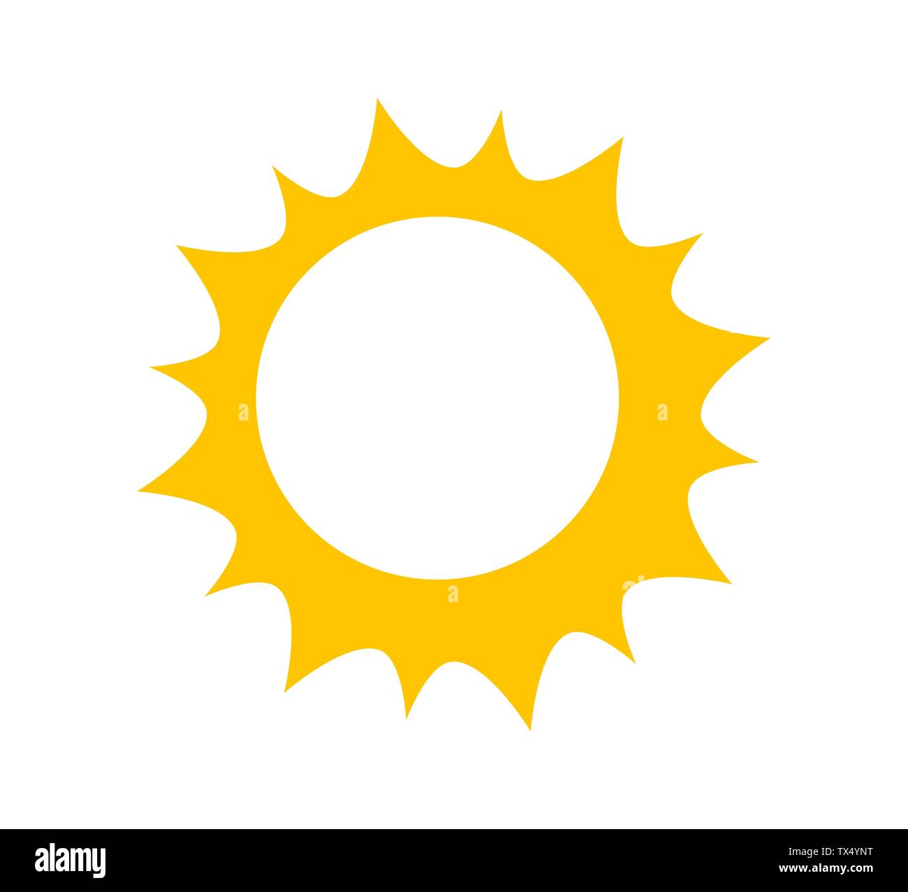 Sun frame with white copy space inside. Vector illustration Stock ...