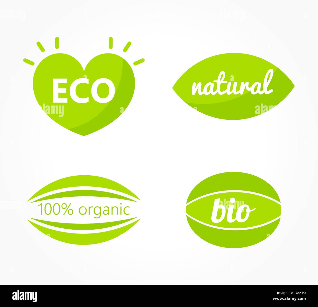 Set of green eco friendly symbols Stock Vector Image & Art - Alamy