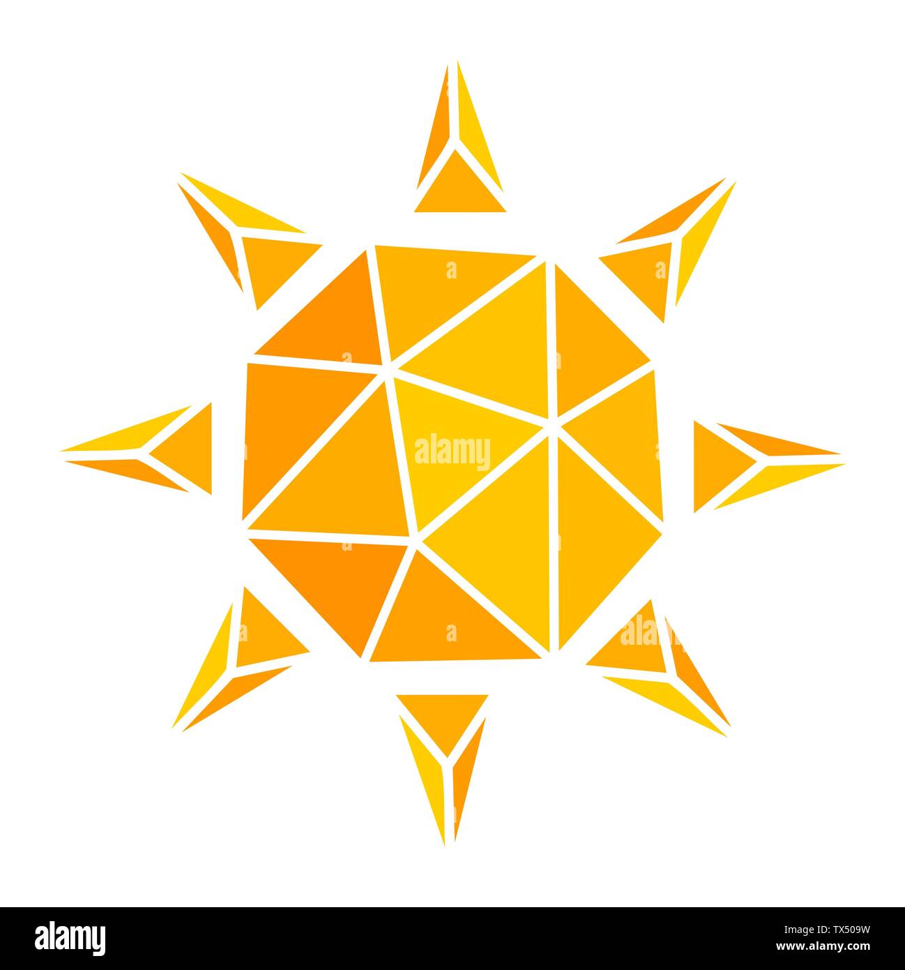 Geometric sun icon illustration Stock Vector Image & Art - Alamy
