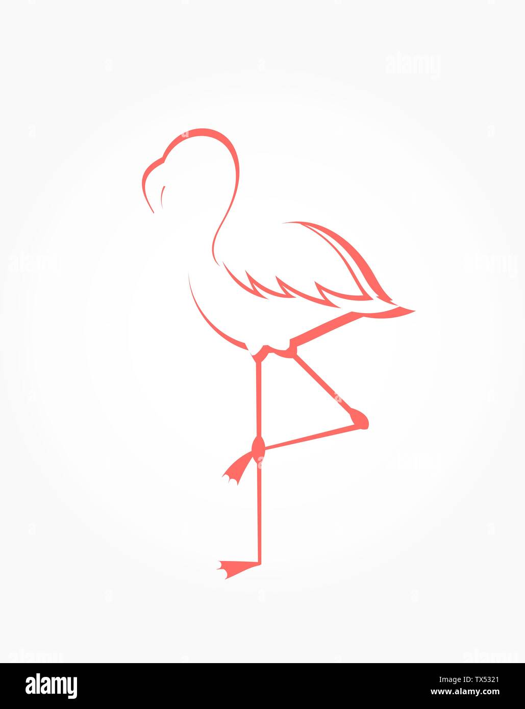 Flamingo bird shape. Vector illustration Stock Vector Image & Art - Alamy
