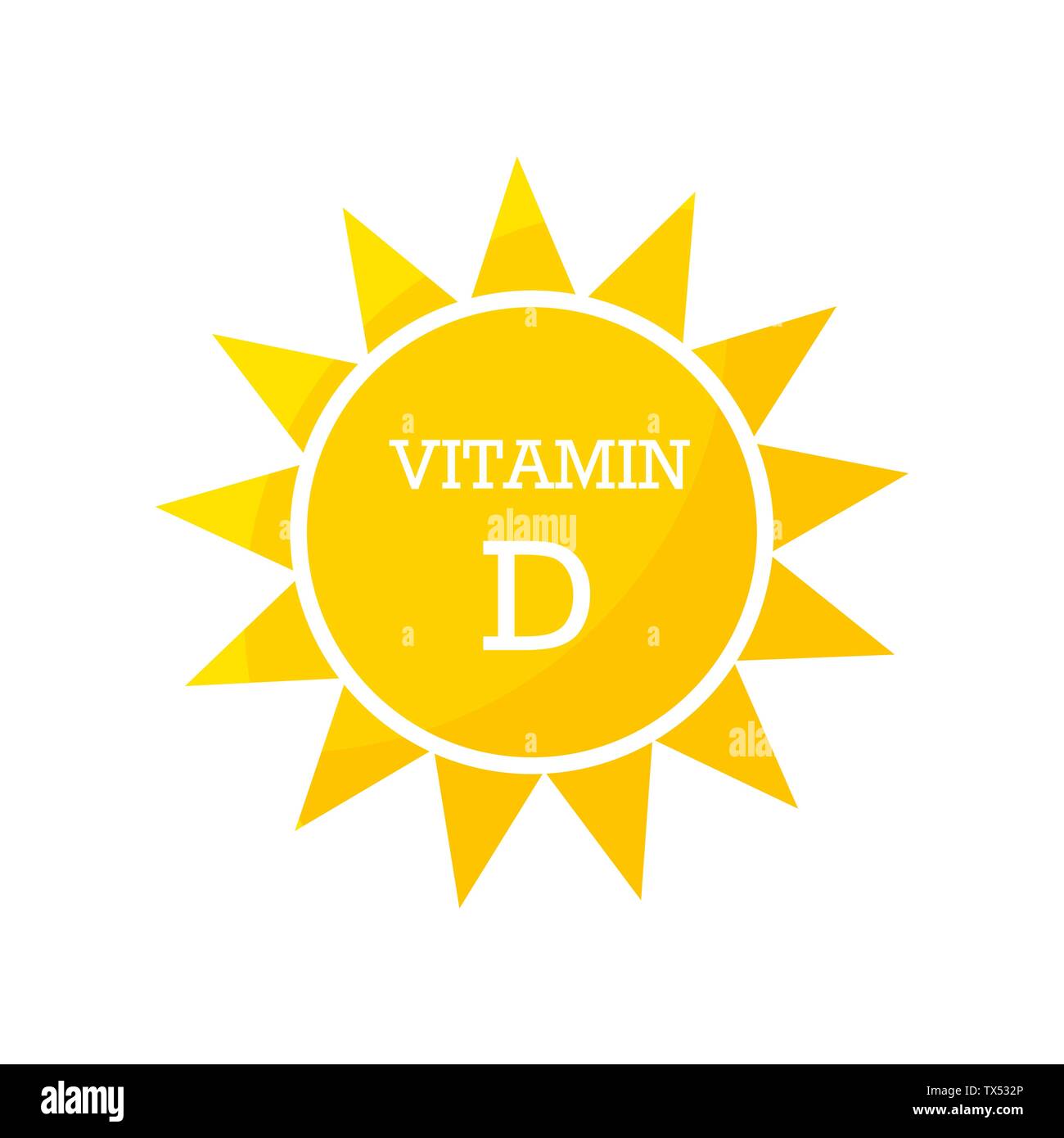 Vitamin D sun design. Vector illustration Stock Vector Image & Art - Alamy