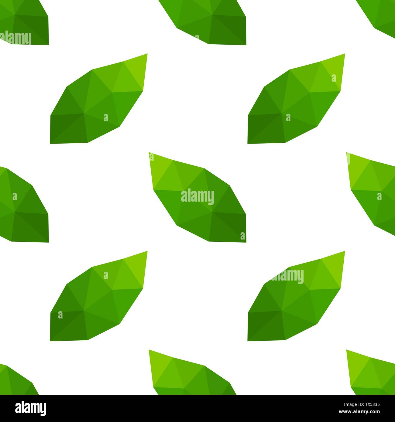 Green leaves low poly pattern. Vector illustration Stock Vector Image ...