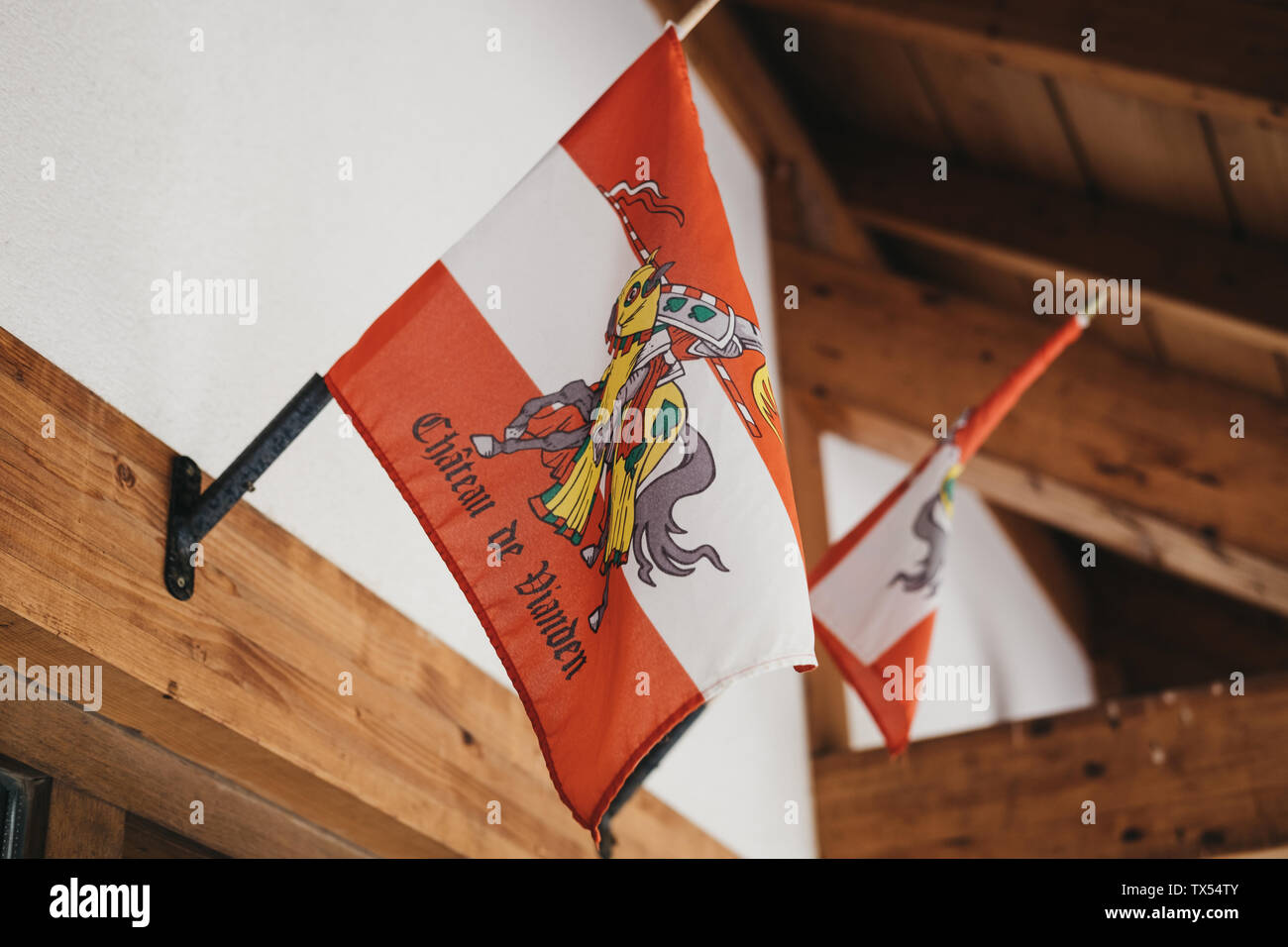 Flags on the wall hi-res stock photography and images - Alamy