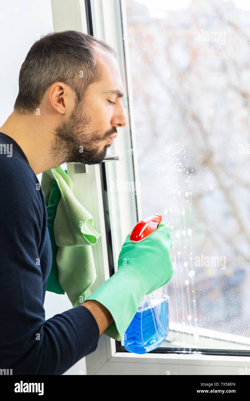 Maintenance for a window hi-res stock photography and images - Alamy