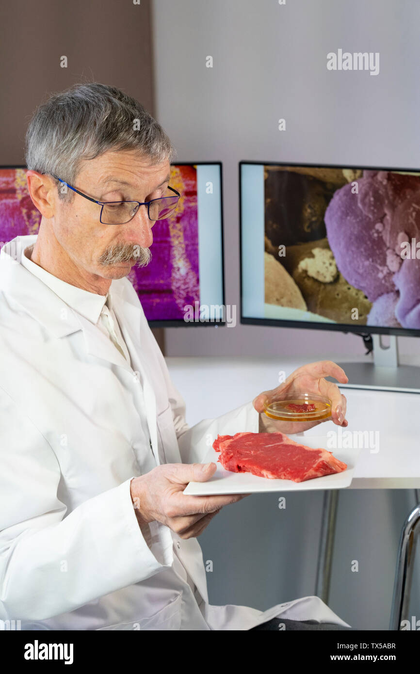 Steak in a lab Stock Photo - Alamy