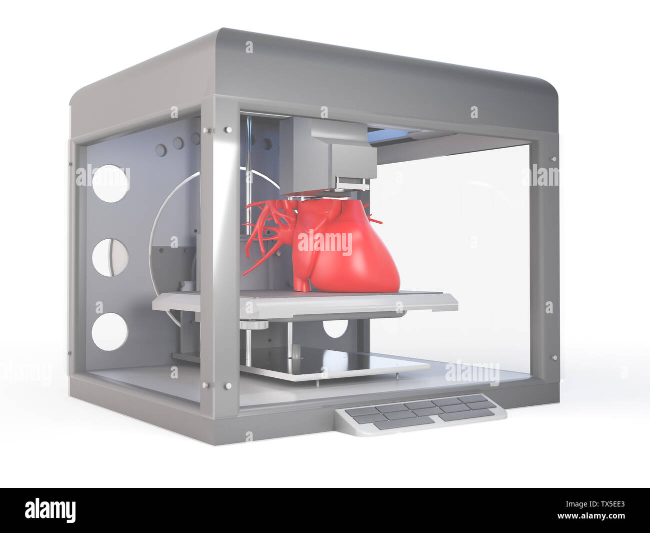 3d rendered, medically accurate illustration of a 3d printer printing a ...