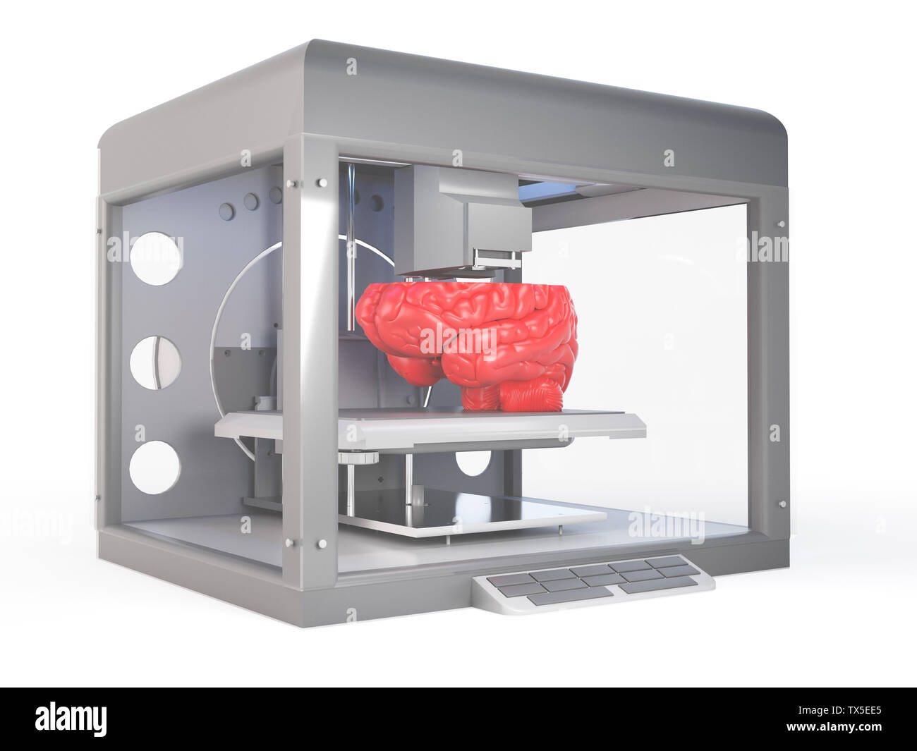 3d rendered, medically accurate illustration of a 3d printer printing a ...