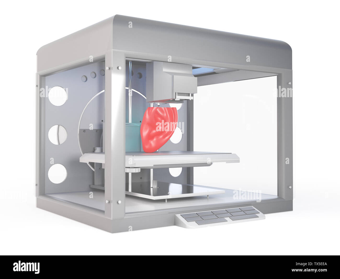 3d rendered, medically accurate illustration of a 3d printer printing ...