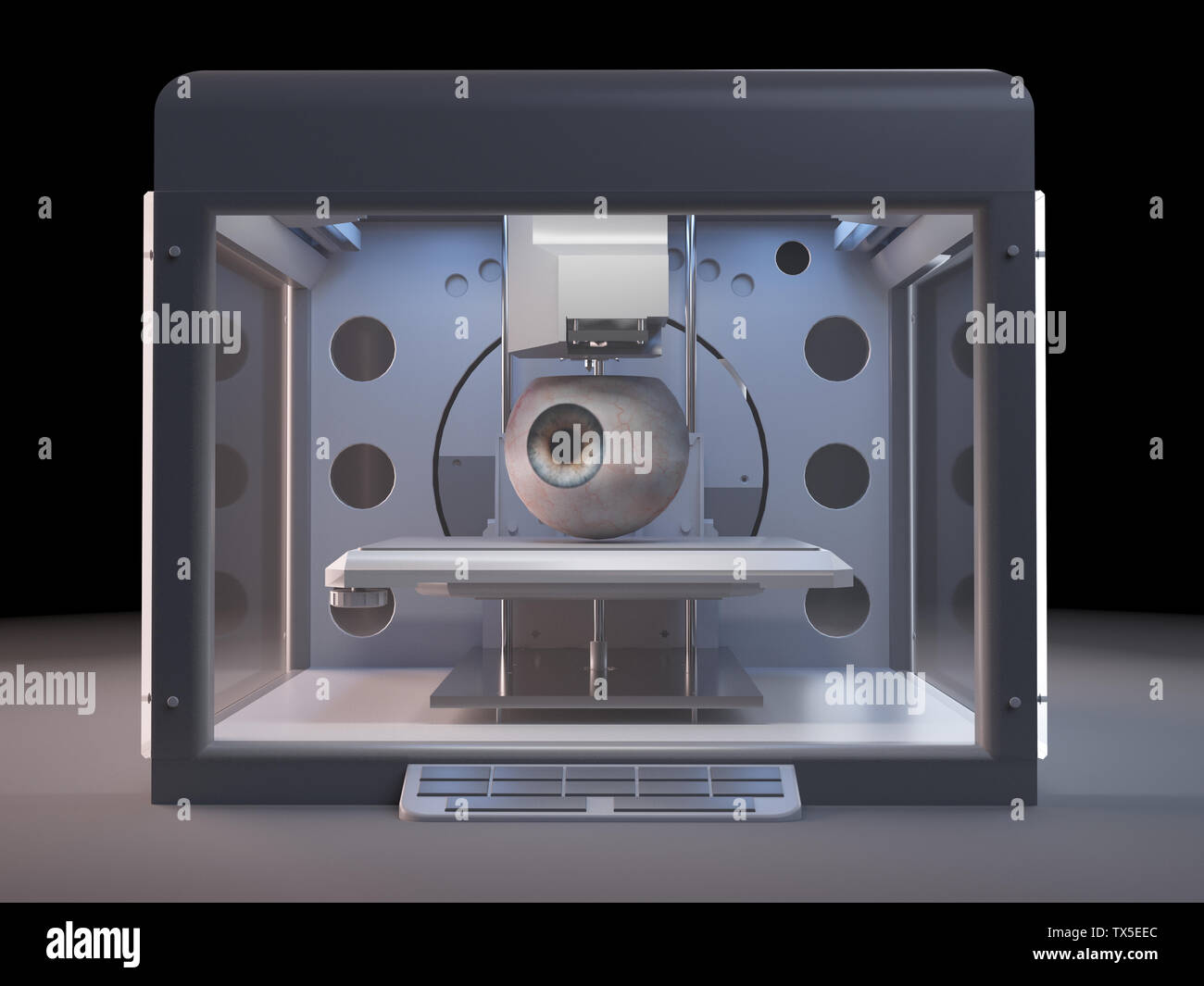 3d rendered, medically accurate illustration of a 3d printer printing ...
