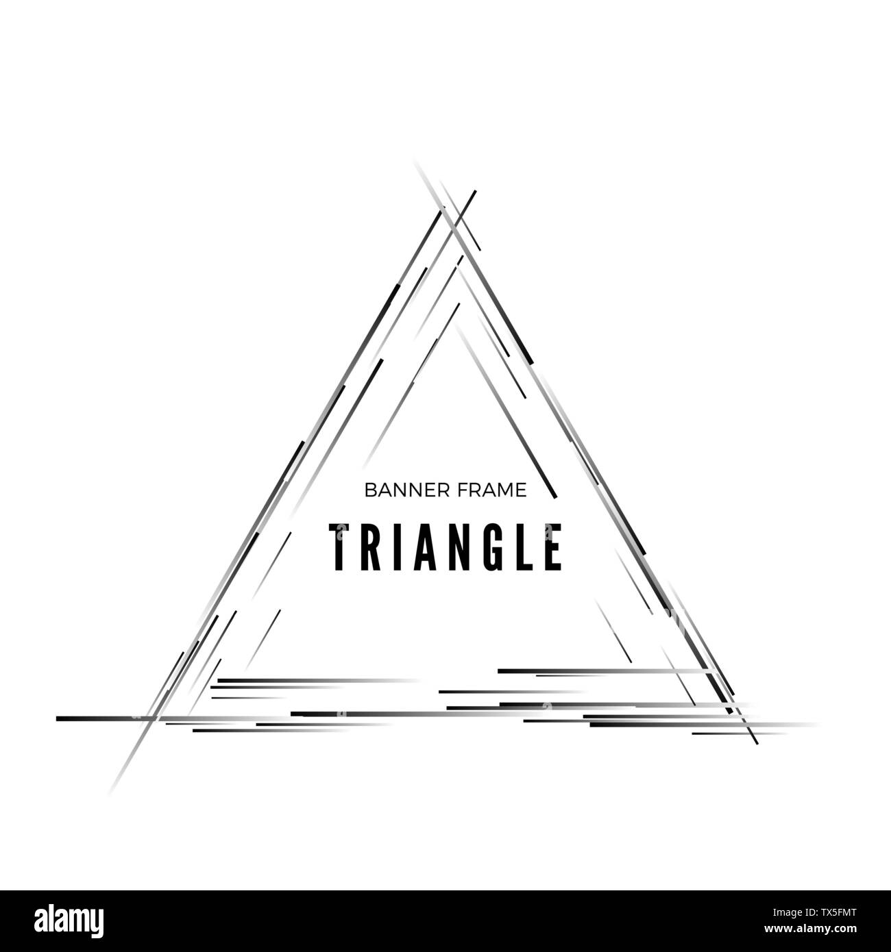 triangular abstract modern banner. Geometric shape frame. Vector ...