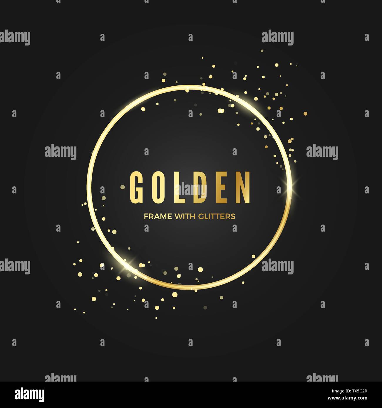 Magic gold circle light Stock Vector Images - Alamy